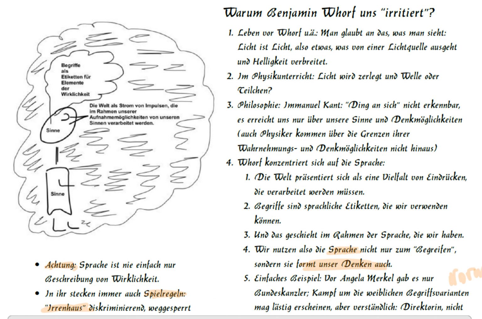 Denken - Sprechen - Wirklichkeit und Whorfs "linguistische ...