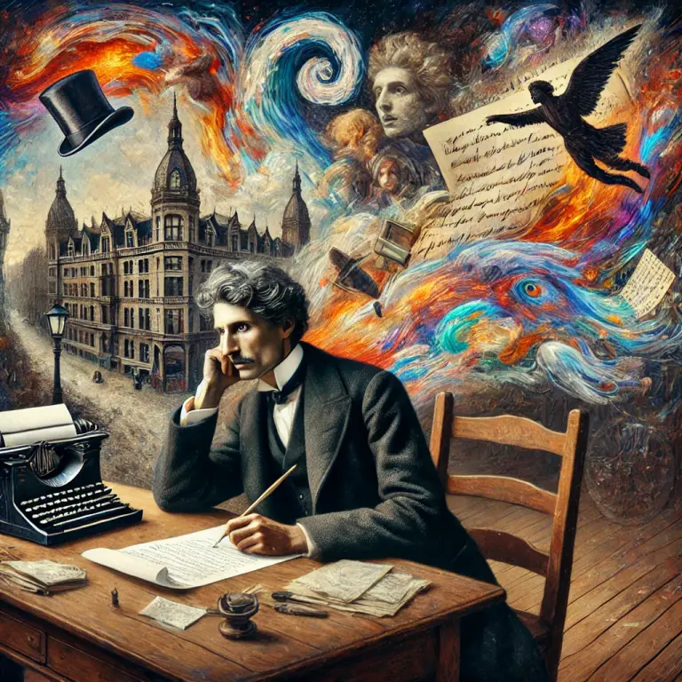 Epochen-Einordnung-Bild-Erklärung: Ludwig Jacobowski, "Großstadt-Lärm ...